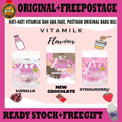 VITAMILK BOOSTER 100% ORIGINAL HQ‼️COKLAT | STRAWBERRY | VANILLA SUSU ...