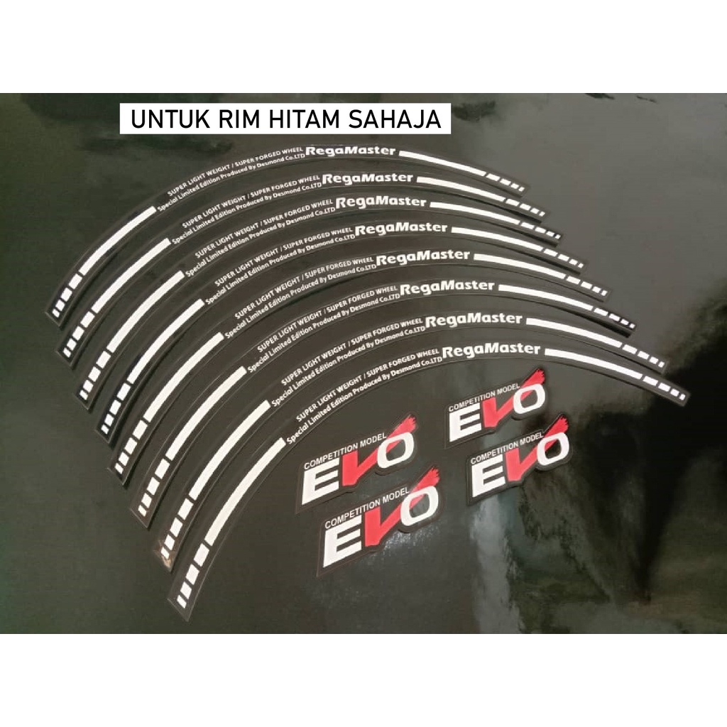 Sticker REGAMASTER EVO (Untuk Rim Hitam/Black Sahaja) | Shopee Malaysia