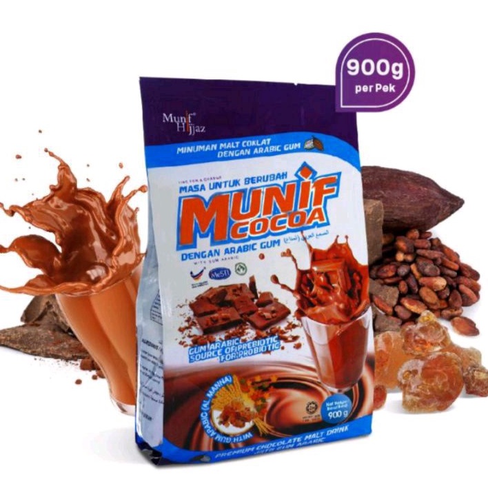 Munif Hijjaz Munif Cocoa Arabic Gum Chocolate Malt Powder (900g ...