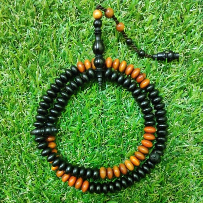 Tasbih Teras Gemunggal Hitam dan Raja Kayu / Teras Damar Minyak ...