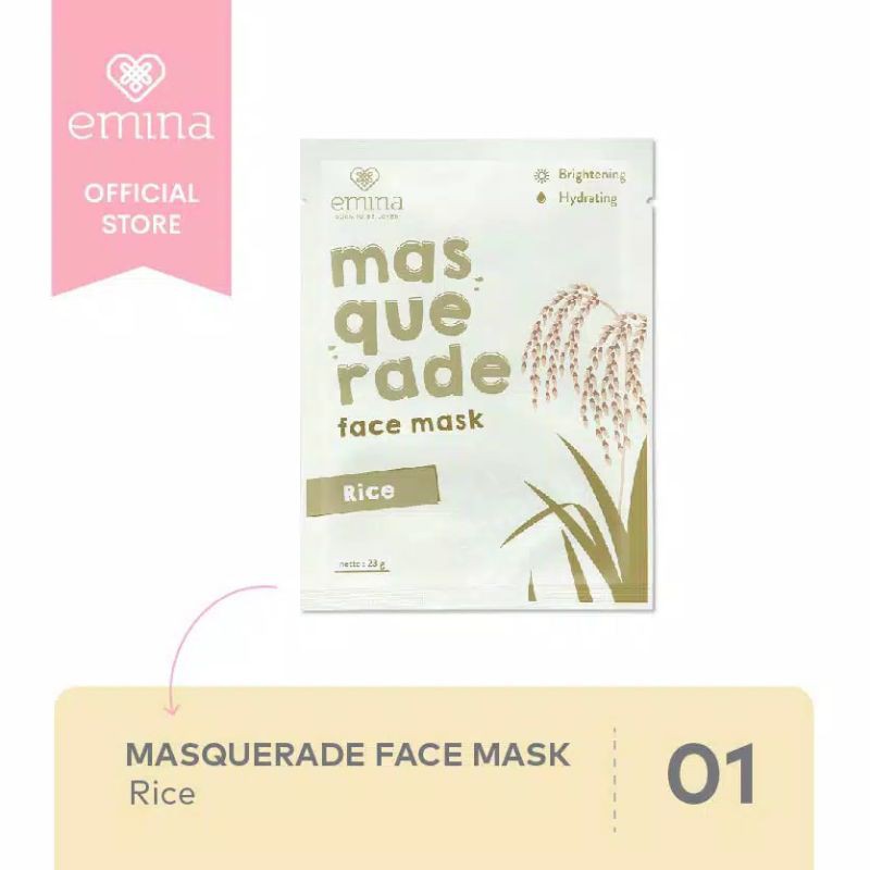 (new) Emina Sheet Mask Masquerade Rice (new) | Shopee Malaysia
