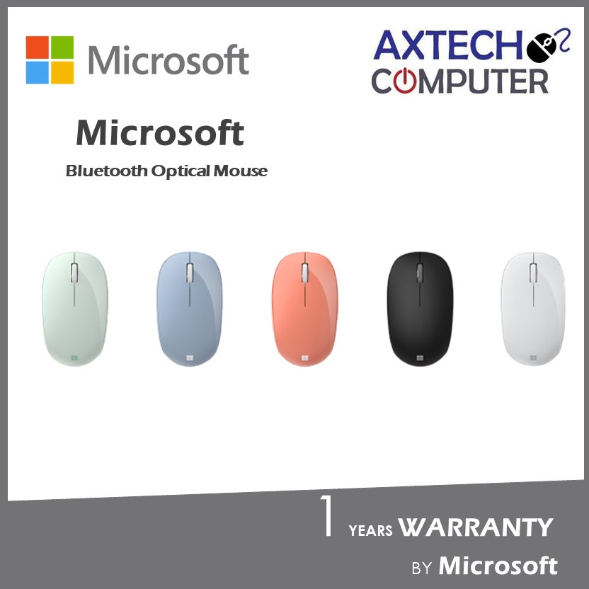 Microsoft Bluetooth Optical Mouse (Black|Blue|Green|Grey) | Shopee Malaysia