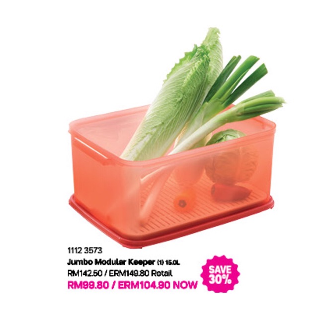 Tupperware Jumbo Modular Keeper (1) 15.0L | Shopee Malaysia