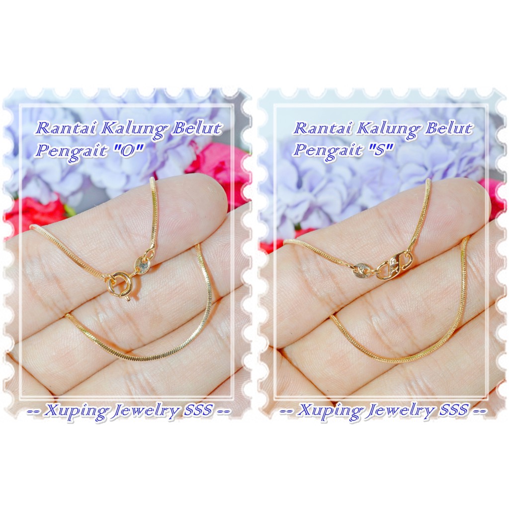 Original Xuping Brand 18K Gold Eel Gold Plated Necklace Chain | Shopee ...