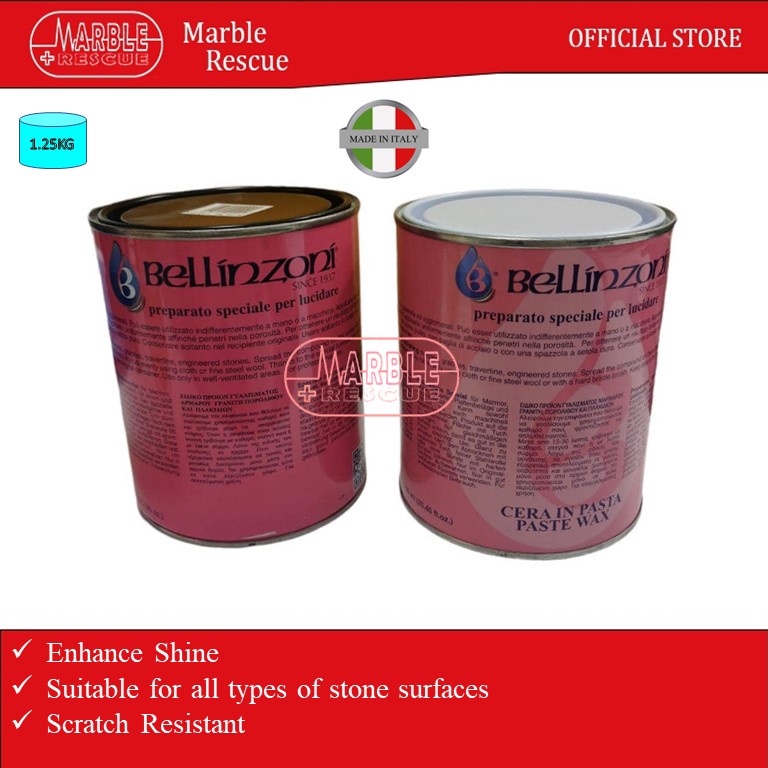 BELLINZONI Special Preparation Paste Wax [SPP] FOR Marble & Granite ...