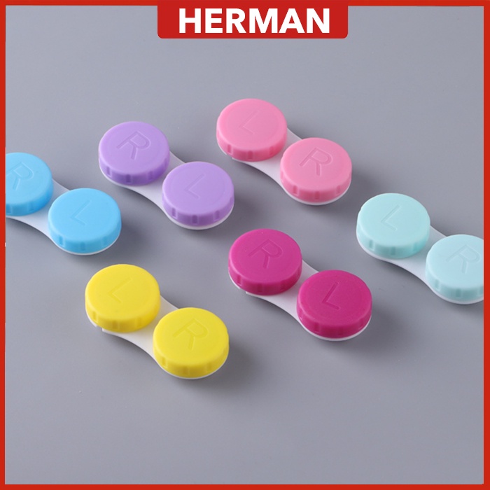 Random Color Mix Colour Contact Lens Case Contact Lenses Casing Kotak ...