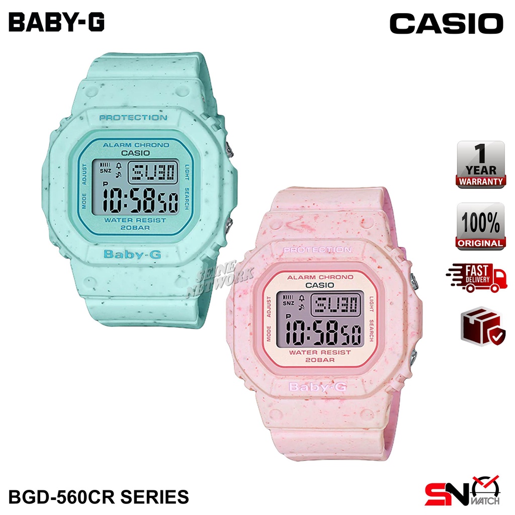 Casio Baby-G BGD-560CR Ice Cream Colors Series Digital Resin Band Women ...