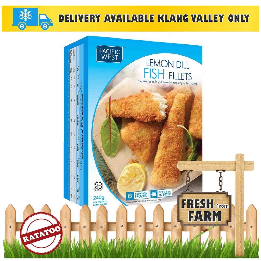 SEAFOOD Pacific West Lemon Dill Fish Fillets 240g RATATOO MARKET ...