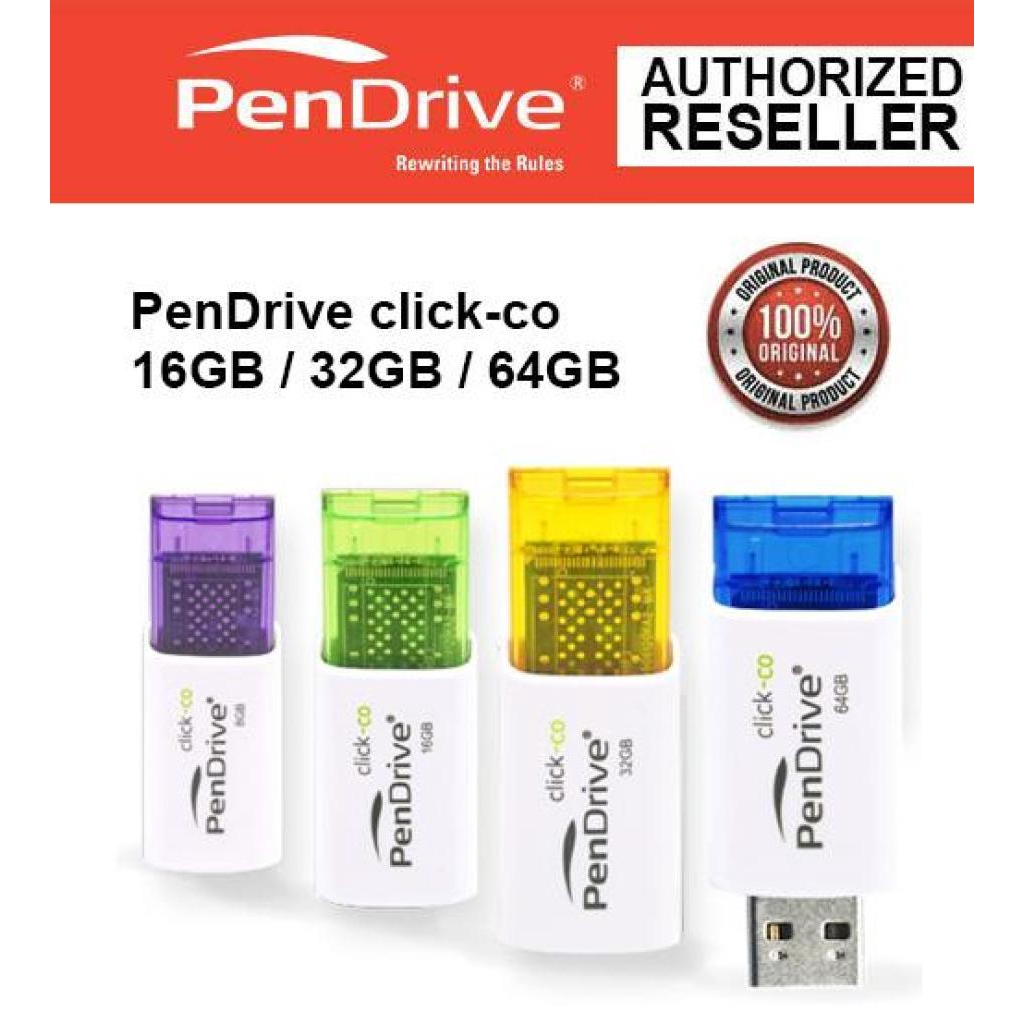 Original Signature PenDrive ( 64GB / 32GB / 16GB / 8GB ) CLICK-CO USB 2 ...