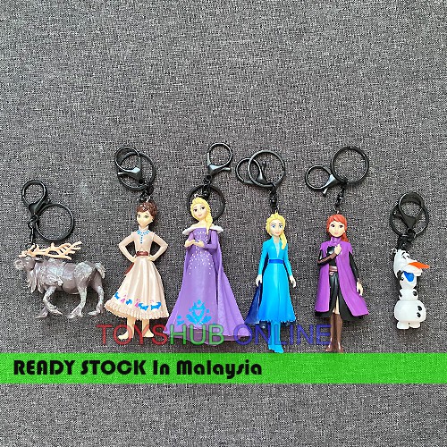 Frozen Keychain Set | Rantai Kunci Watak Elsa Anna Olaf – Hadiah Kanak ...