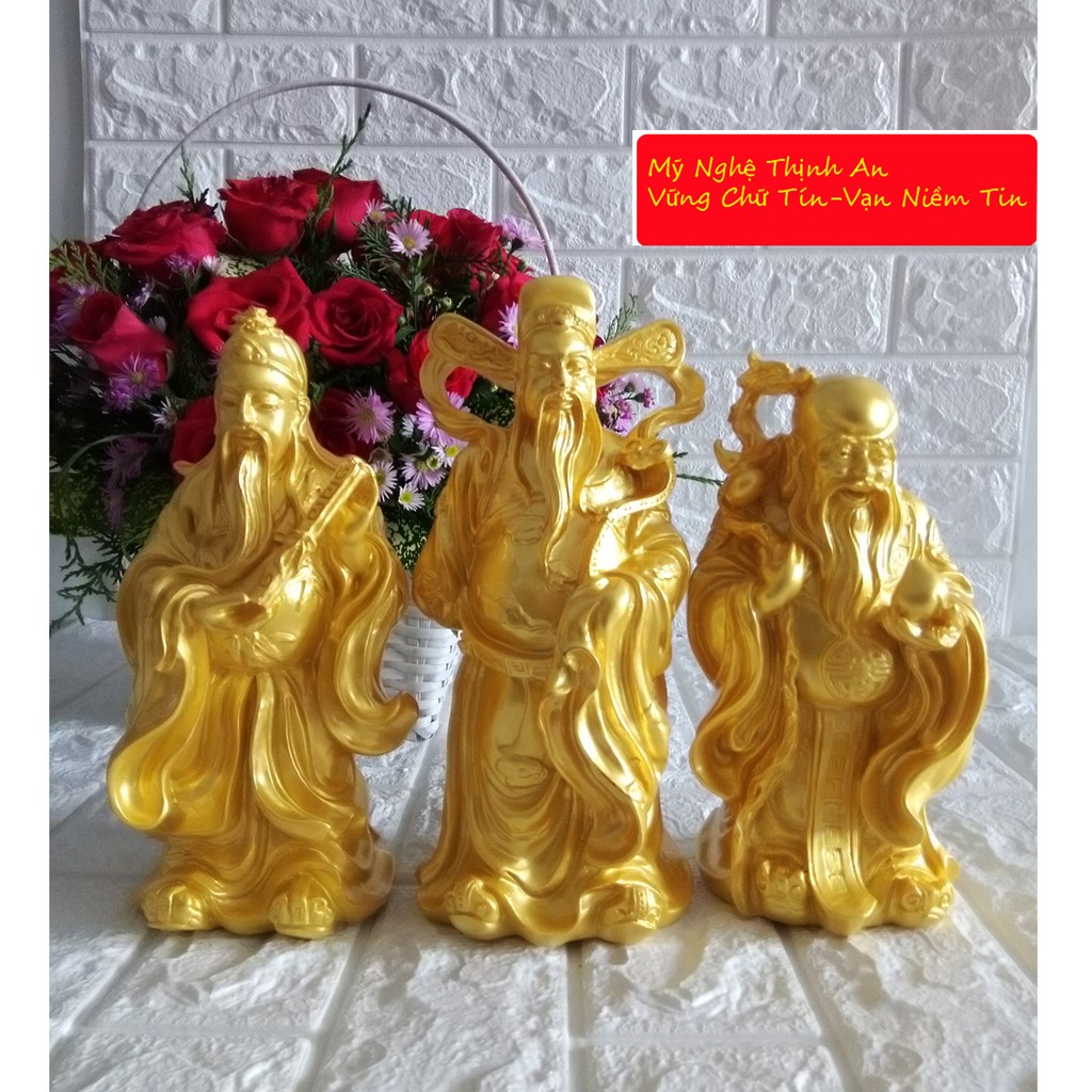 Golden poly stone Tam Da Phuc Loc Tho statue PLTV23 | Shopee Malaysia