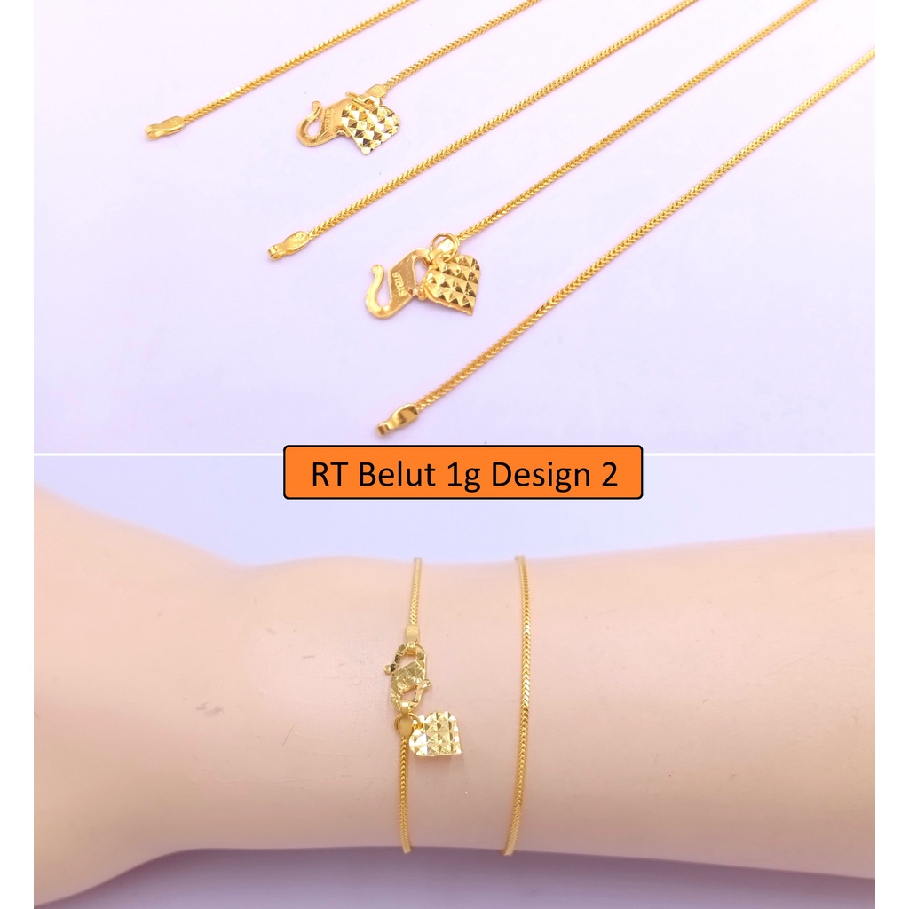 RANTAI TANGAN BELUT PADU EMAS 916 ORIGINAL EMAS 916 MURAH EMAS 916 ...