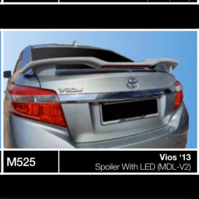 Toyota vios ncp150 rear roof boot trunk spoiler glass lip wing Gt 2013 ...