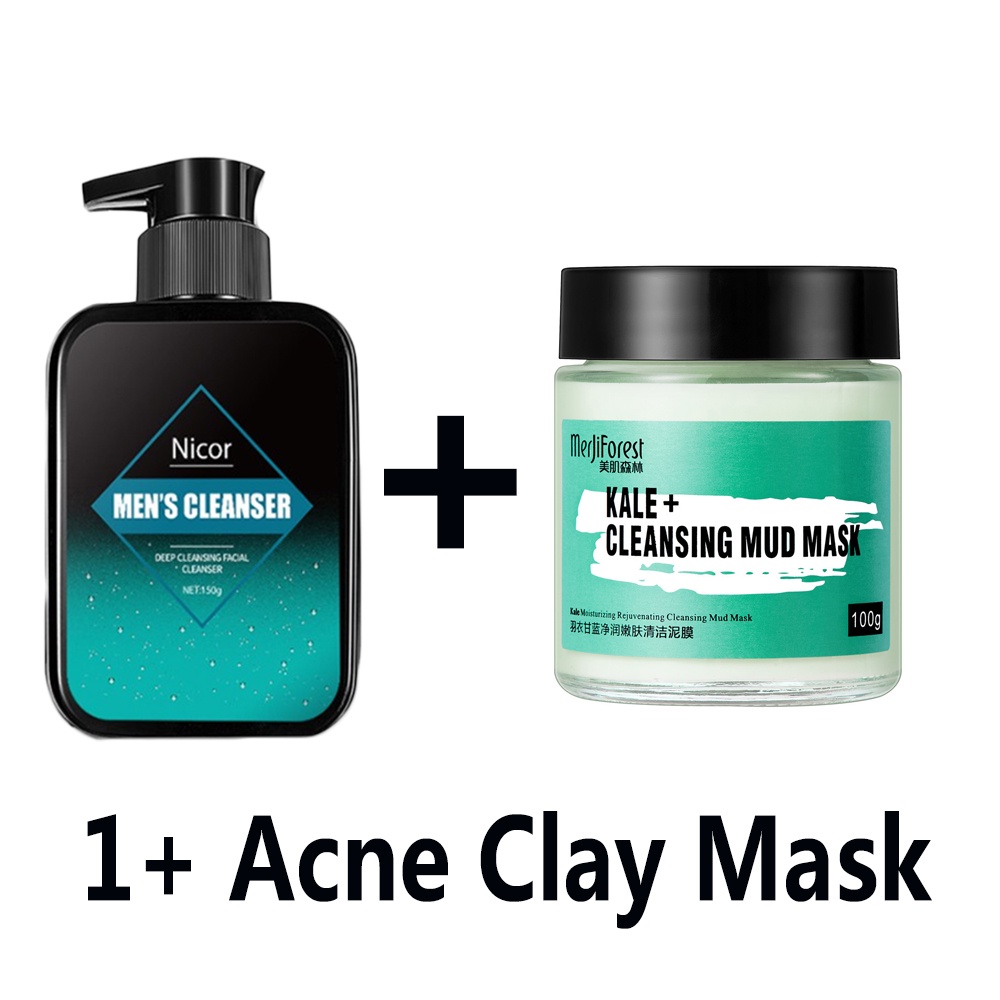 Mens Facial Cleanser Penghilang Jerawat Pencuci Muka Lelaki Sabun Cuci Muka Mites Acne Cleanser