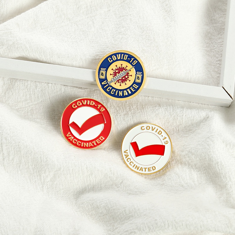Creative Medical Series COVID-19 Vaccine Implant Pop-Enamel Pin Lapel ...