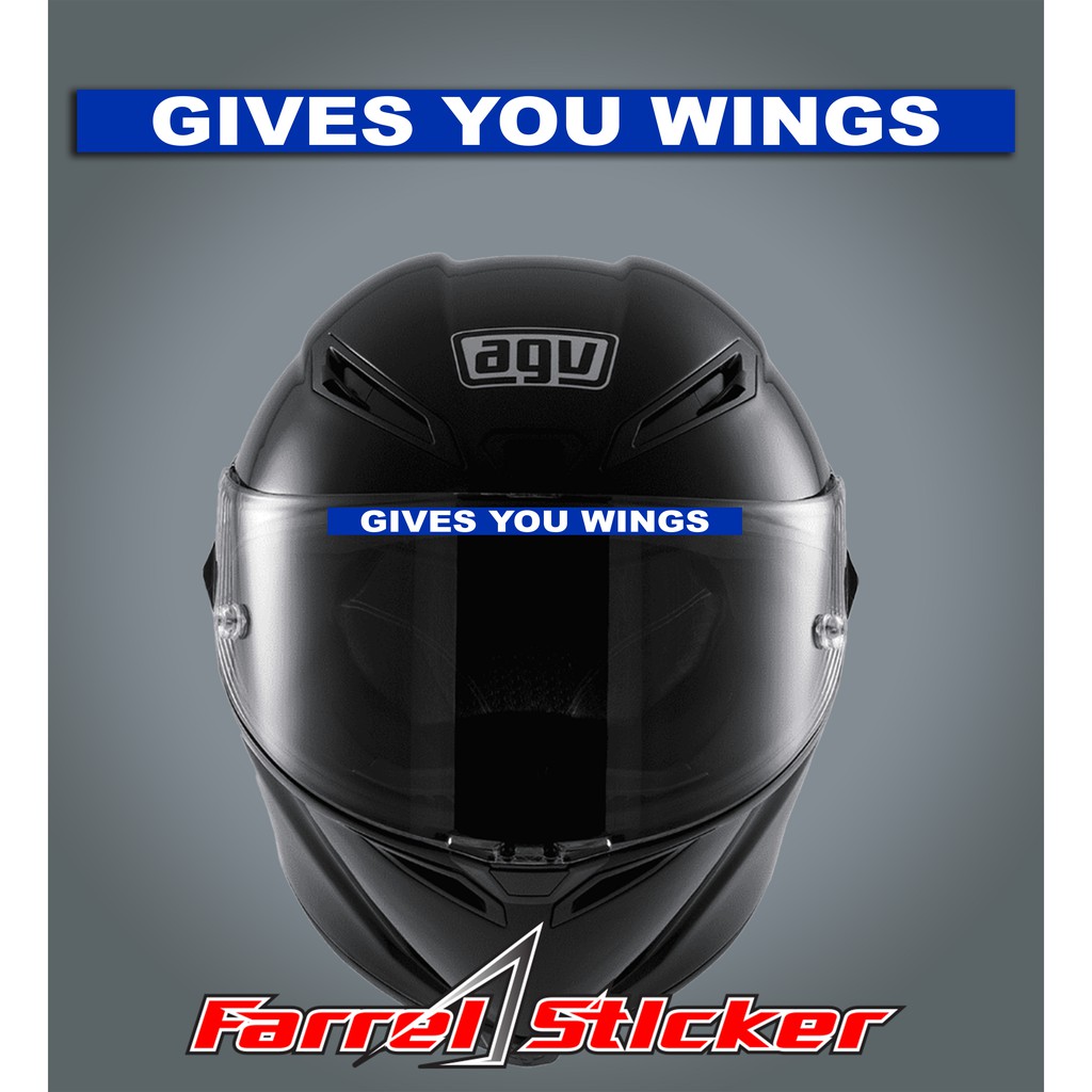 Helmet sticker give you wings sticker | Shopee Malaysia