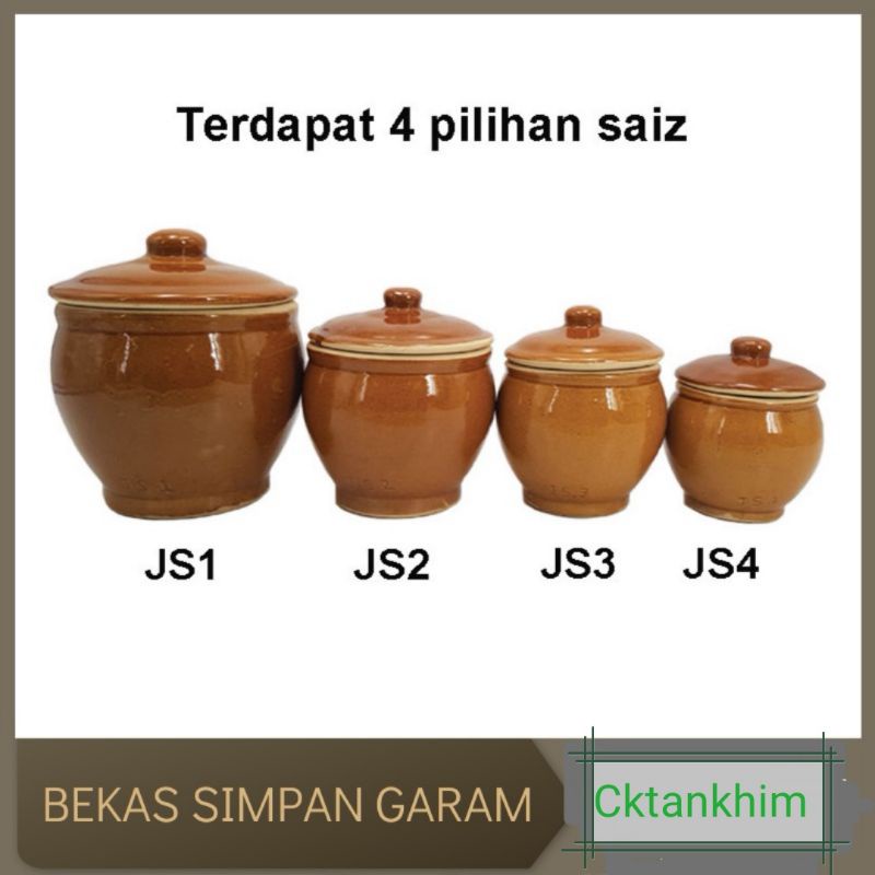 Pasu Garam/Tembikar Bekas Garam Tanah Liat/Sauce pot/Salt pot/Spice ...