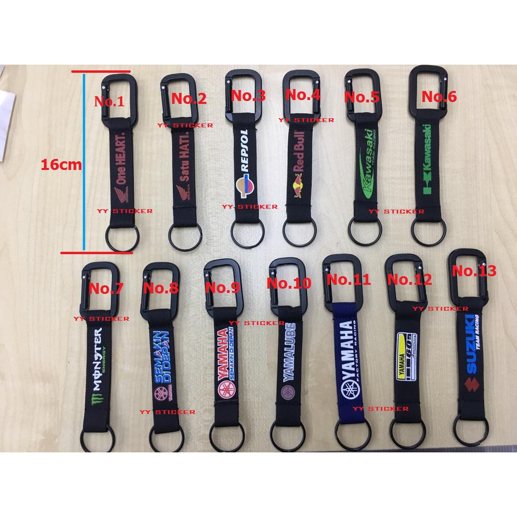 Keychain motor gantung clip ( tahan lasak ) Honda Repsol Kawasaki ...