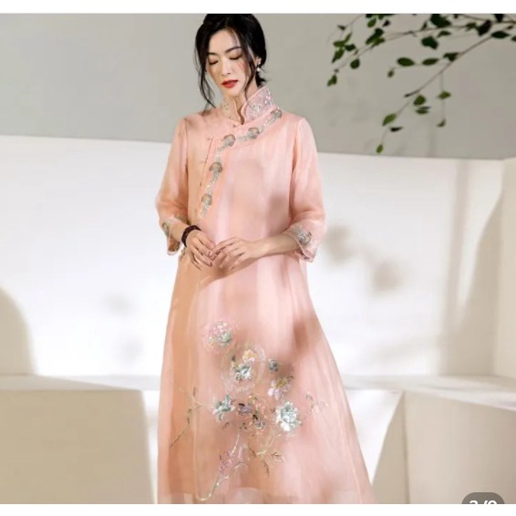 LOTUS FASHIONSHOP PLUS SIZE DRESS WOMEN Baju Raya Vintage Oriental ...