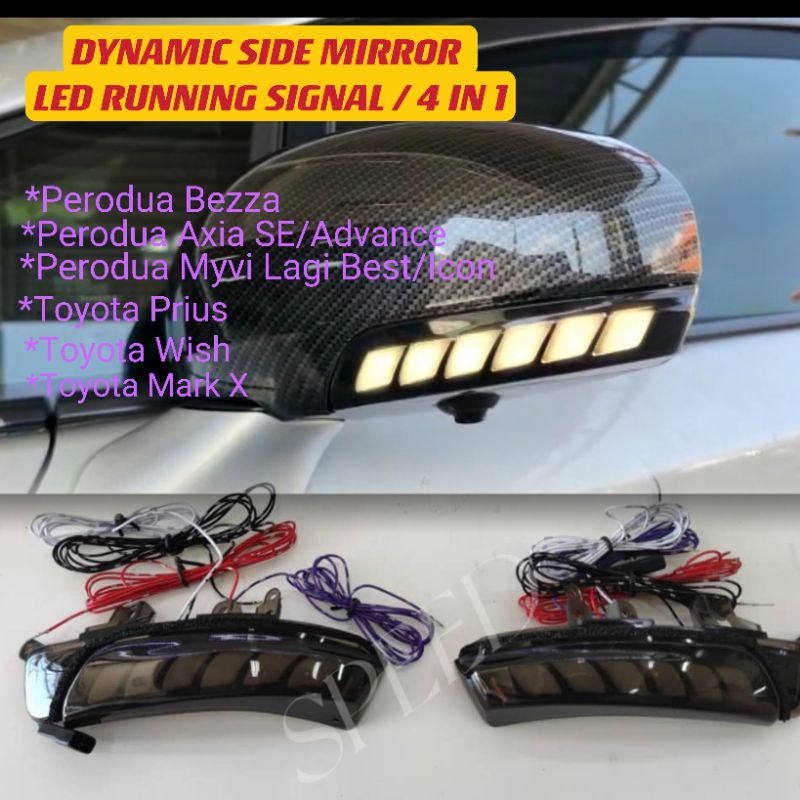 DYNAMIC SIDE MIRROR LED RUNNING SIGNAL LIGHT PERODUA MYVI BEZZA TOYOTA ...