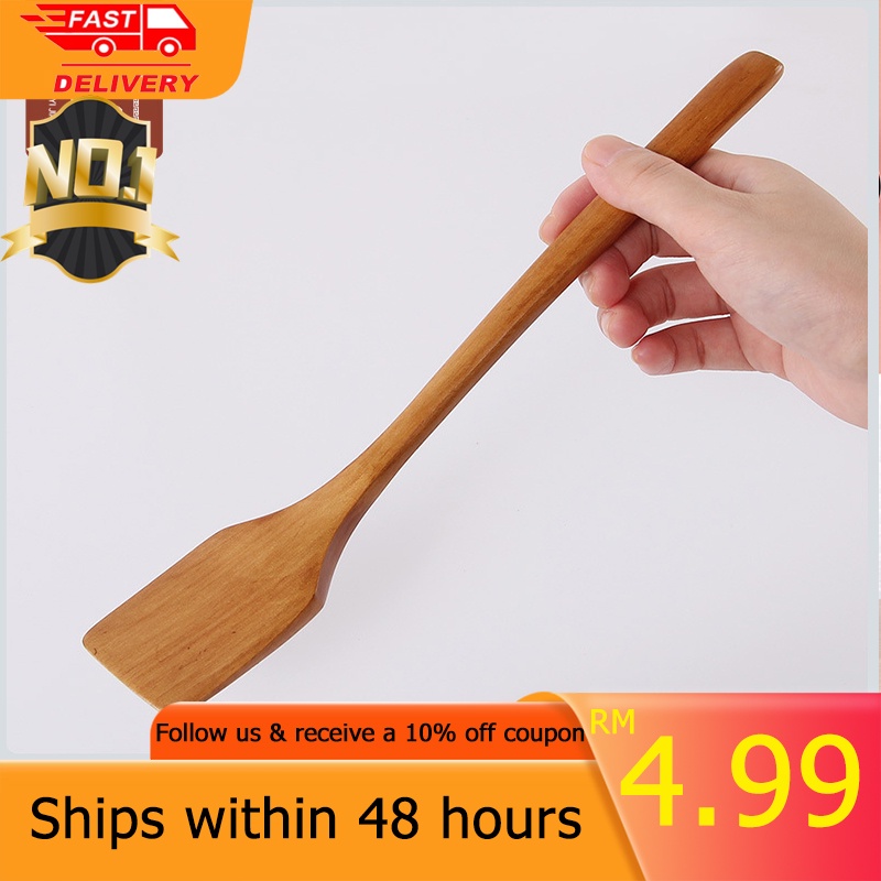 【Rhine】Wood Spatula Cooking Utensils Wooden Turner For Nonstick ...
