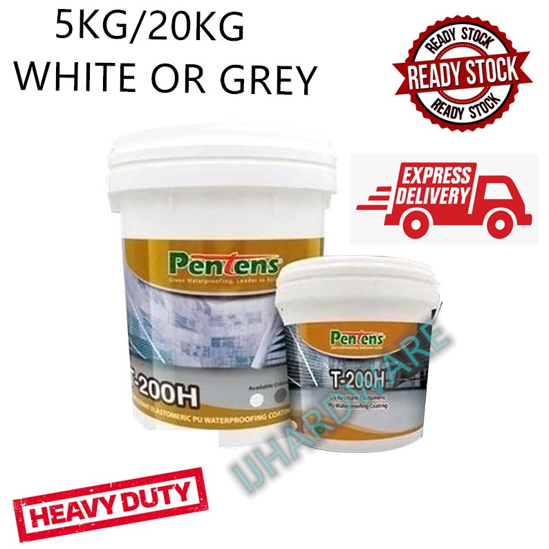 PENTENS T200H/T-200H UV Resistant Elastomeric Waterproofing Coating '20KG' (Available in White ...