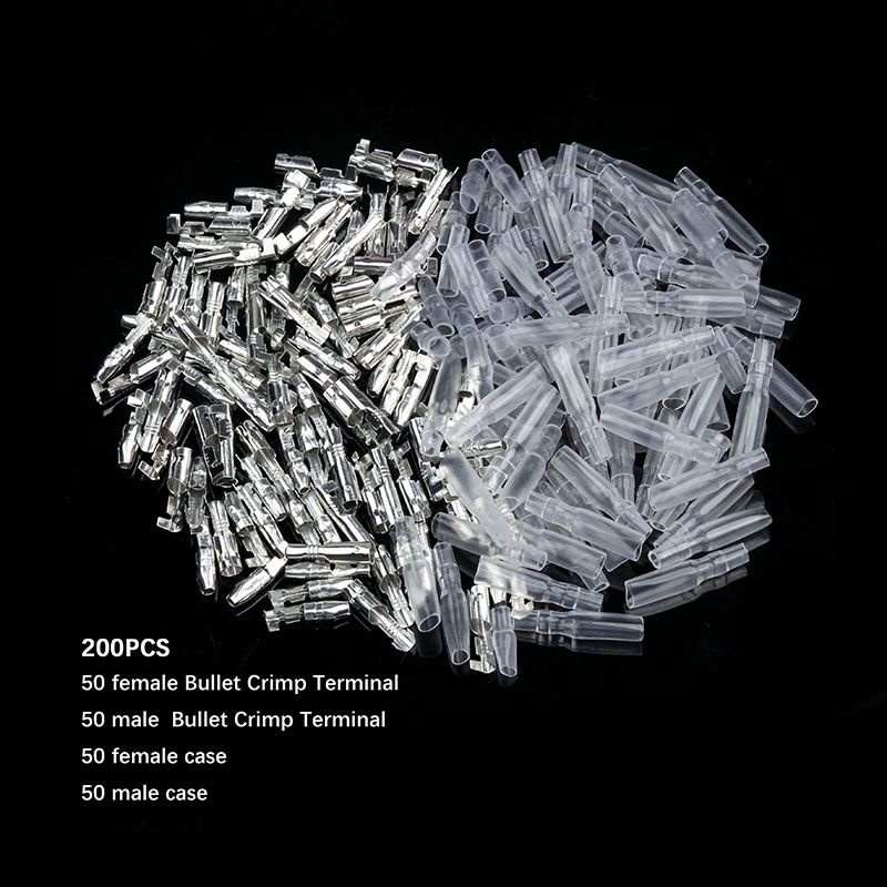 200/240Pcs Crimping Terminal set 4mm Bullet Crimp Terminal Wire ...