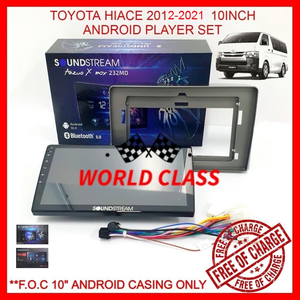 TOYOTA HIACE 2012-2021 SOUNDSTREAM 10" ANDROID IPS PLAYER FULL HD ...