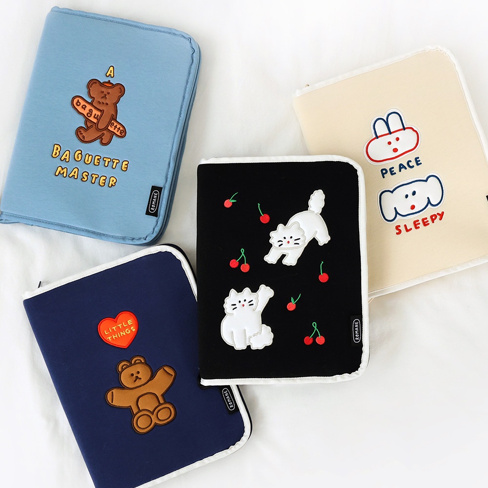 11inch Romane Book Shaped Tablet Bag Case Pouch Korea Stationery ...