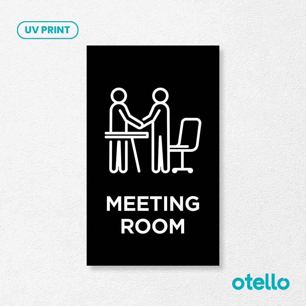 Otello Meeting Room Sign Acrylic Label Sticker Signage Room Name ...