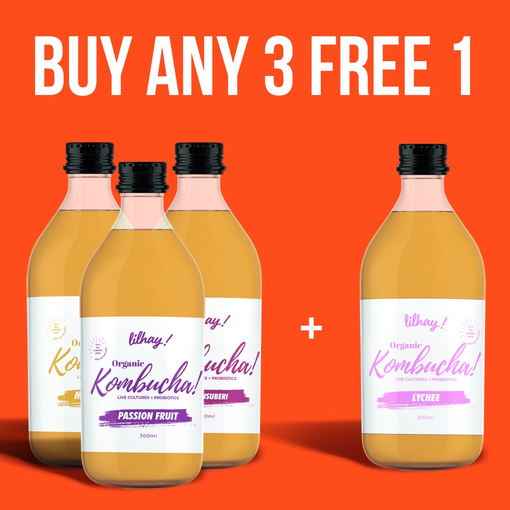 (NEW) Fizzy Kombucha Live Cultures & Probiotics Drinks 300ml | Shopee ...