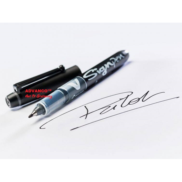 PILOT V-SIGN PEN BLACK (IDEAL FOR SIGNATURE) | Shopee Malaysia