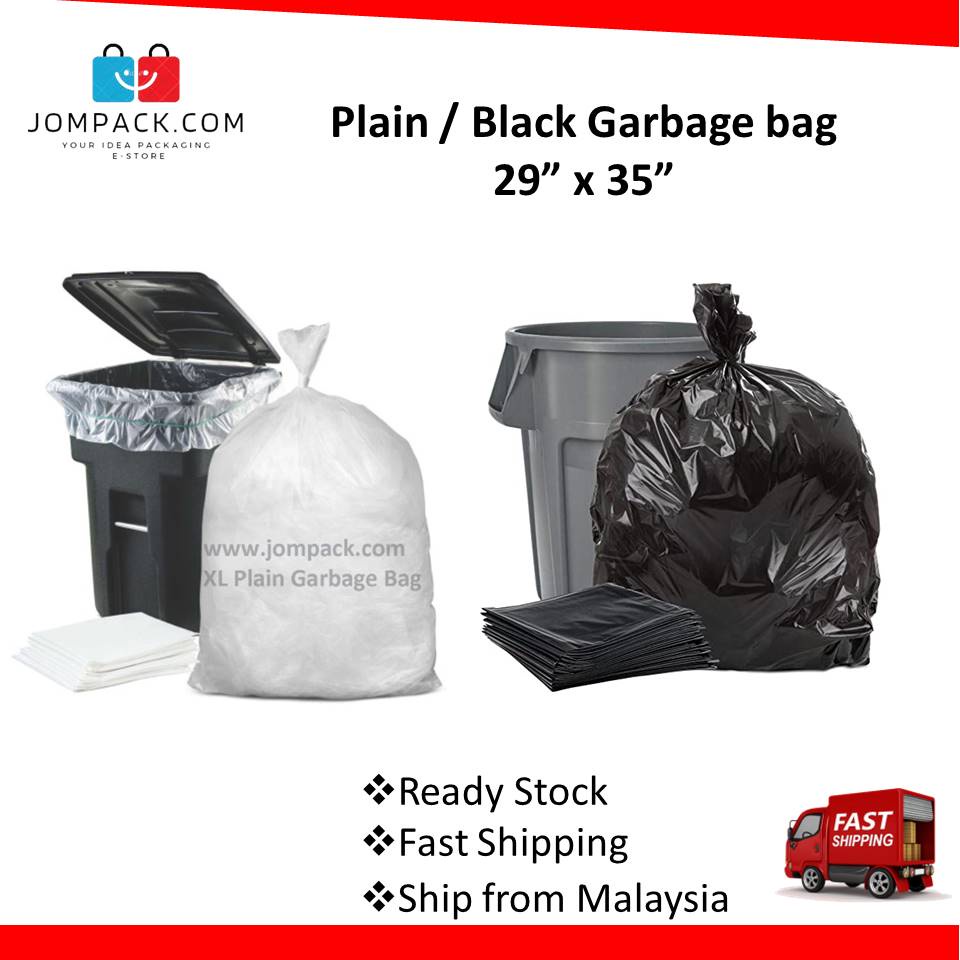 50Pcs/10pcs Clear 29" X 35" L Trash Bag Plain Transparent Large Size ...