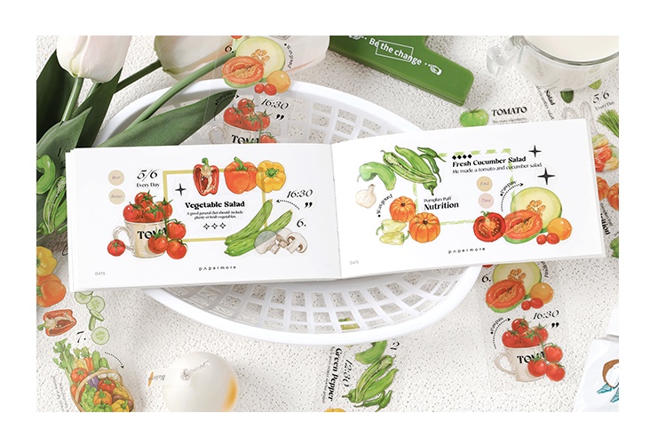 IFM Day & Night Kitchen & Love Series Vegetables PET Deco Stickers ...