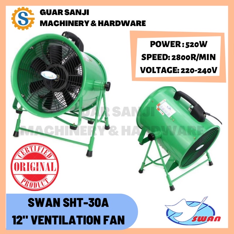 [ORIGINAL] SWAN VENTILATION FAN 12” SKY DANCER BLOWER SHT-30A 230V 1PH ...