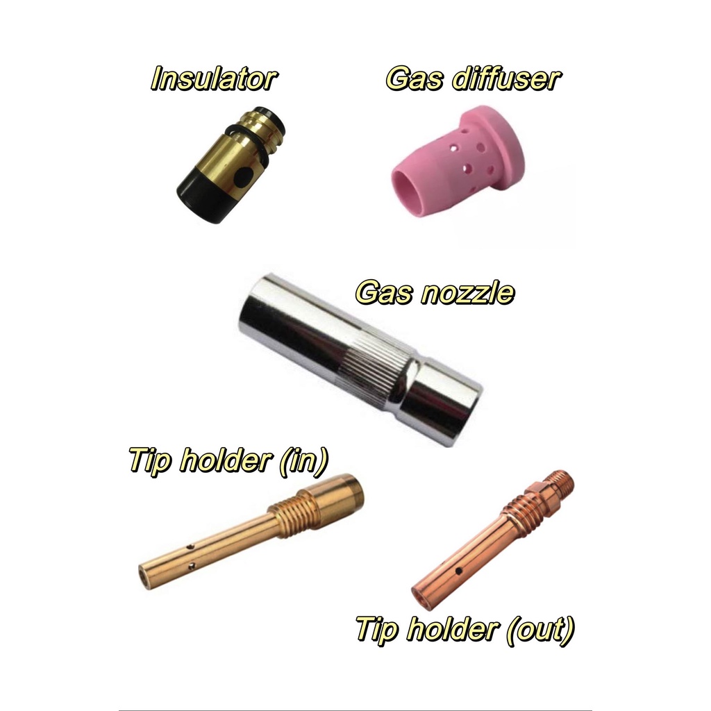 CO2 MIG PANA 350 GAS NOZZLE/TIP HOLDER/INSULATOR/GAS DIFFUSER/CONTACT ...