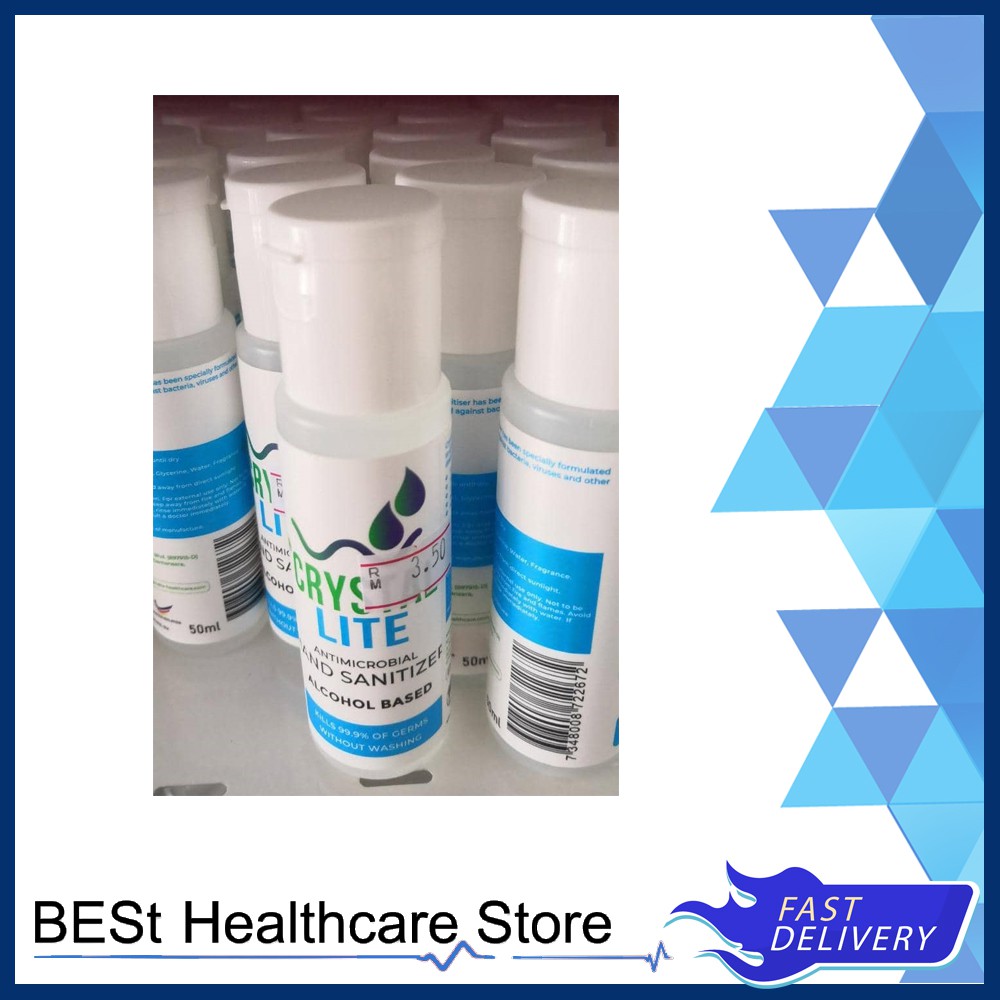 Crystal Lite Hand Sanitizer Alcohol Based (50ml) | Shopee Malaysia