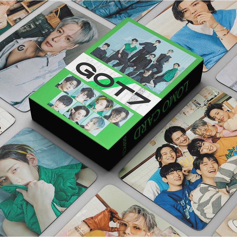 55pcs/box GOT7 Photocards Album BamBam LOMO Card Postcard Jackson Mark ...
