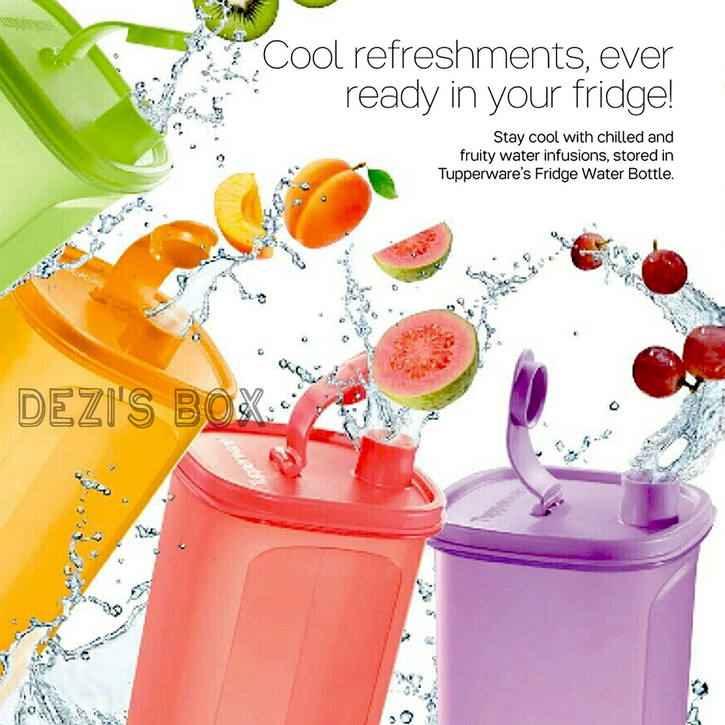 Tupperware Fridge Water Bottles 2 Liters With Free Strainer | Shopee ...