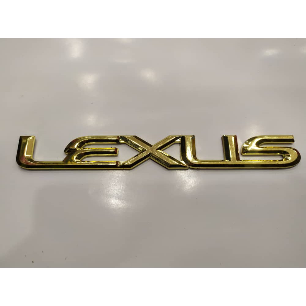 Lexus Logo Chormed lambang Gold Colour ABS with double tape | Shopee ...
