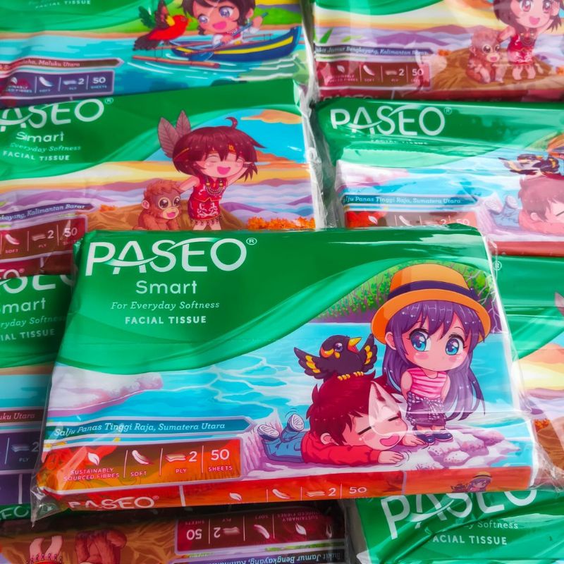 Tissue FACE PASEO SMART TRAVEL PACK CONTENTS 50 sheets / TISSUE PASEO ...