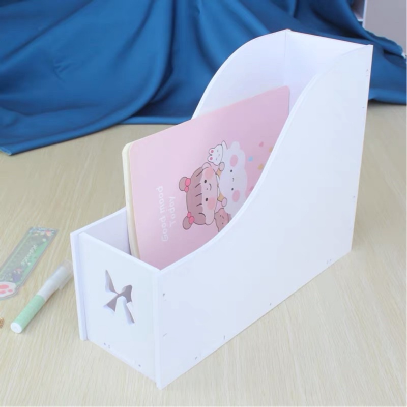 DIY Desktop Office File Holder Stationery Storage A4 Folder Holder Rak ...
