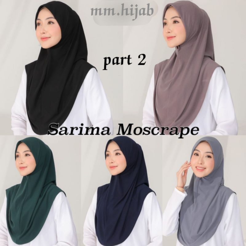 Tudung Sarung Moscrepe Sarimah Plain Instant READY STOCK SIZE M L PART 2 | Shopee Malaysia