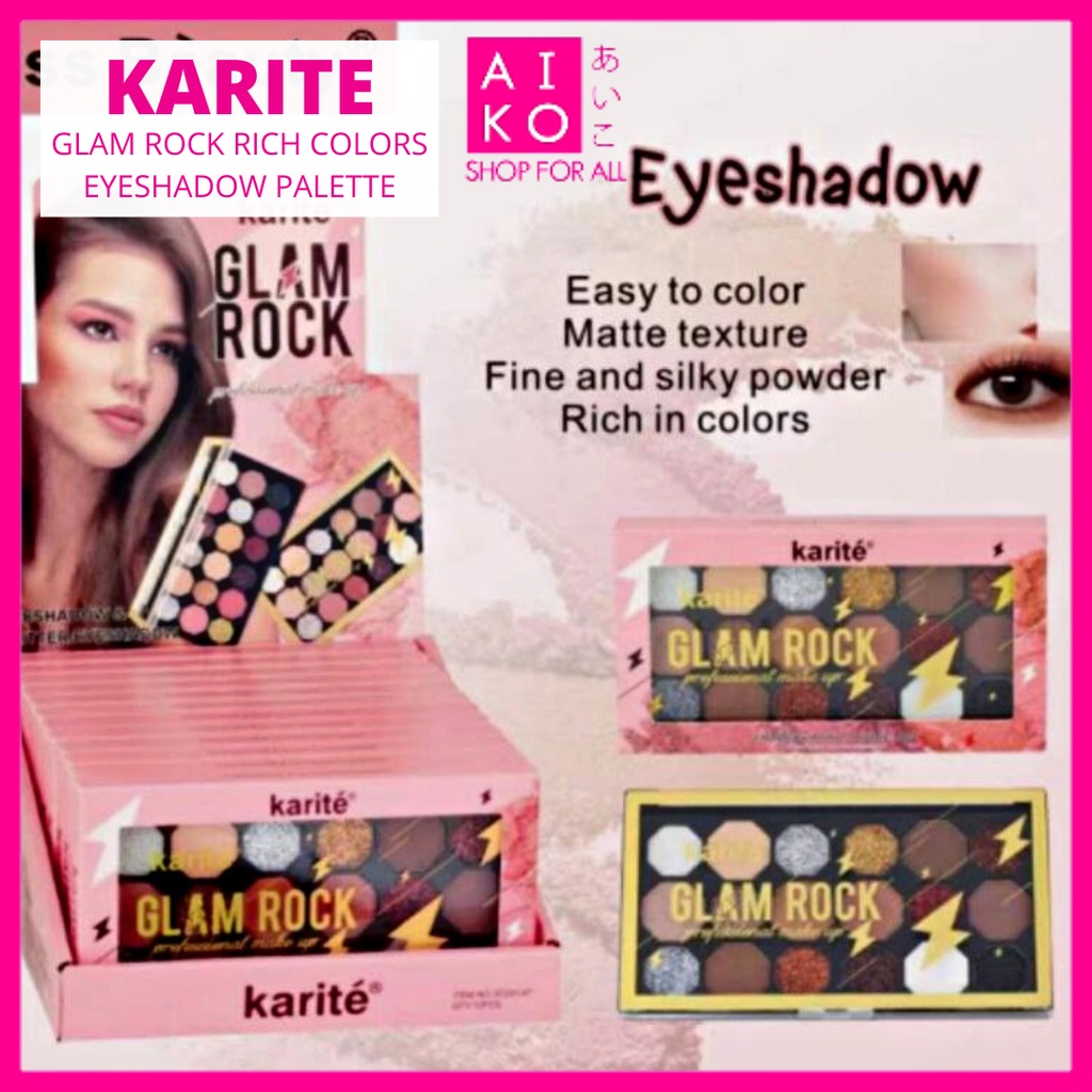(AIKO) KISS BEAUTY GLAM ROCK RICH COLORS EYESHADOW PALETTE 22G | Shopee ...