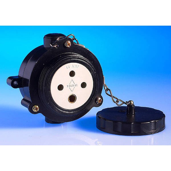 EU MADE LEWDEN Weatherproof Plug & Socket Metal Clad 15 Amp/13 Amp ...