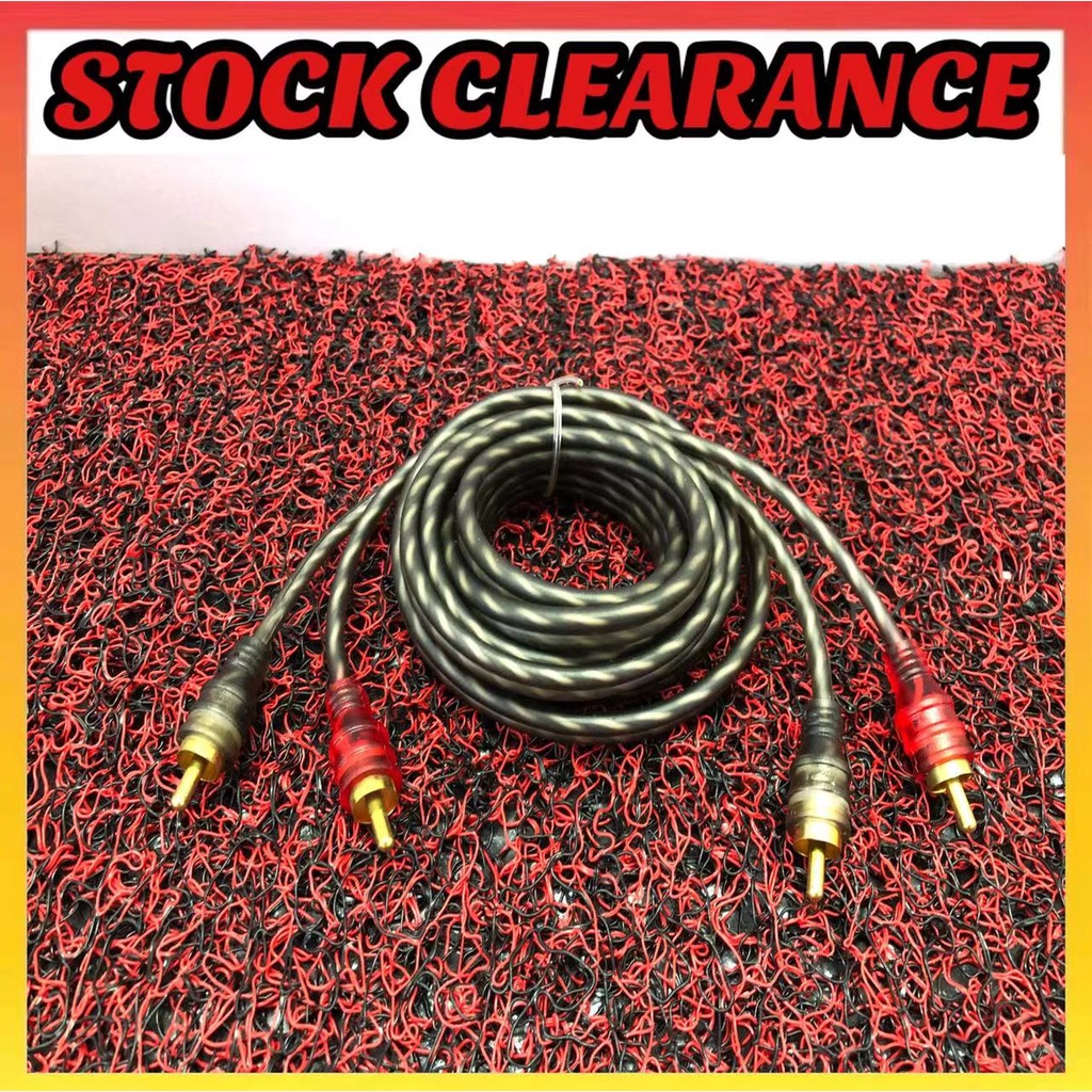 CAR AUDIO RCA CABLE 2METER Audio Speaker Cable Wire Wiring Audio System ...