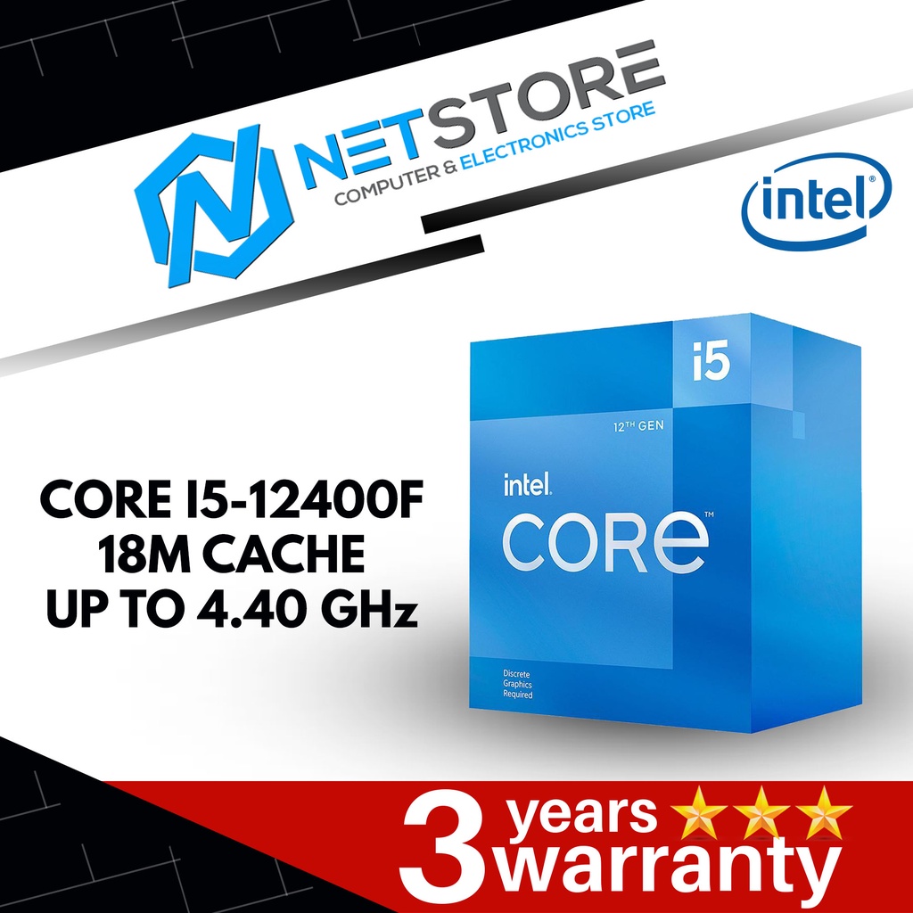 INTEL CORE I5-12400F 18M CACHE UP TO 4.40 GHz PROCESSOR - BX8071512400F | Shopee Malaysia