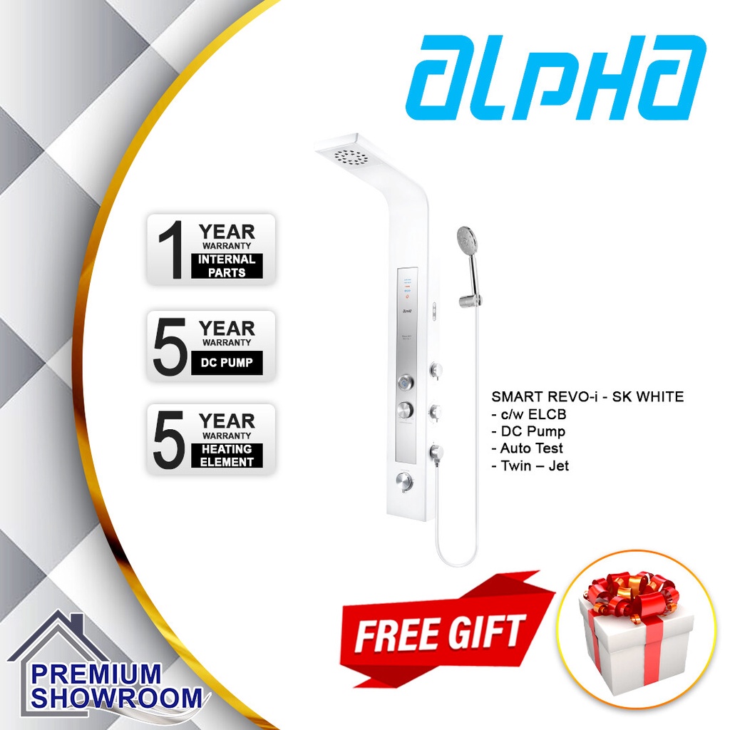 (AUTHORISED DEALER) ALPHA Smart Revo-i Water Heater Standard Shower Set ...