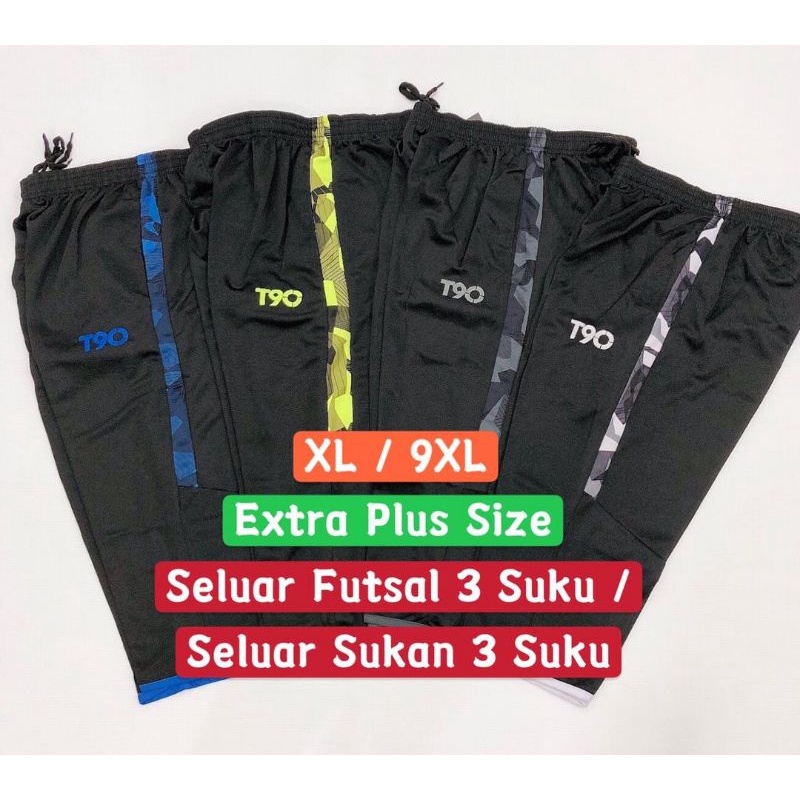 🔥XL/9XL🔥Seluar Futsal 3 Suku/ Seluar Sukan 3 Suku / Tracksuit 3 Quarter | Shopee Malaysia