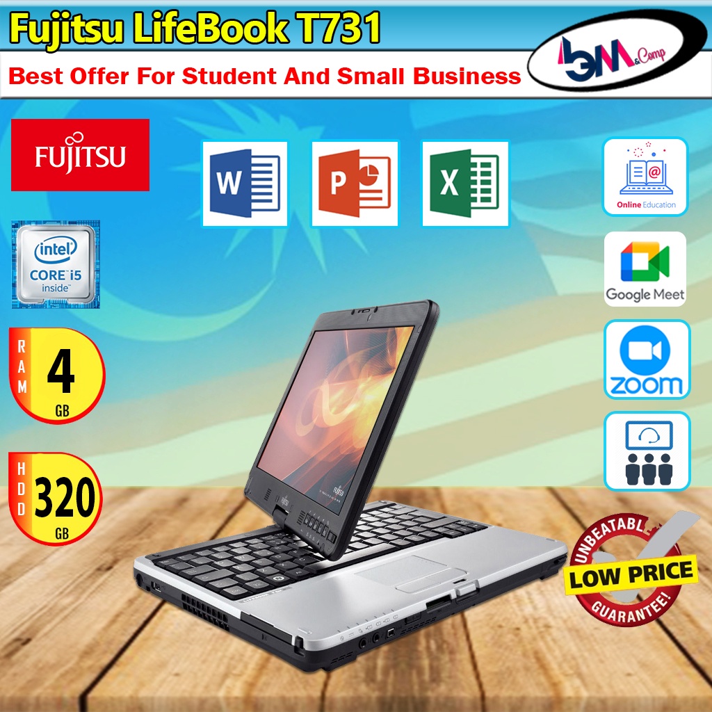 Fujitsu LifeBook T731- Intel Core i5 2410M (2.30 GHz) - 4GB RAM - 320GB ...